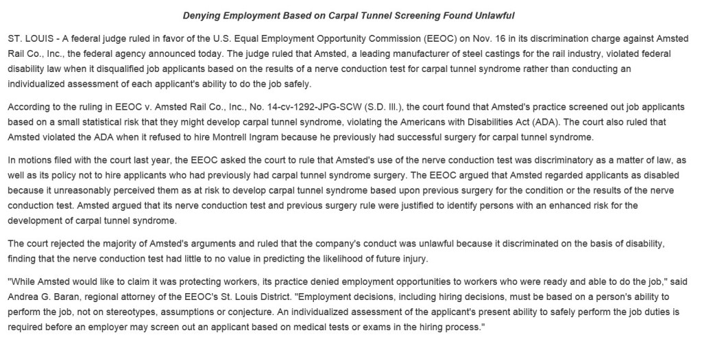 Two New EEOC Disability Discrimination Cases – Reasonable Accommodation ...